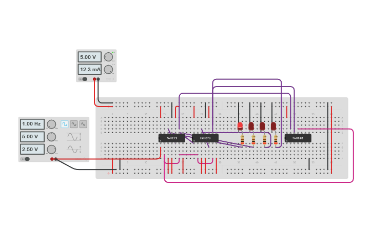 Circuit design B420066 DECADE COUNTER | Tinkercad