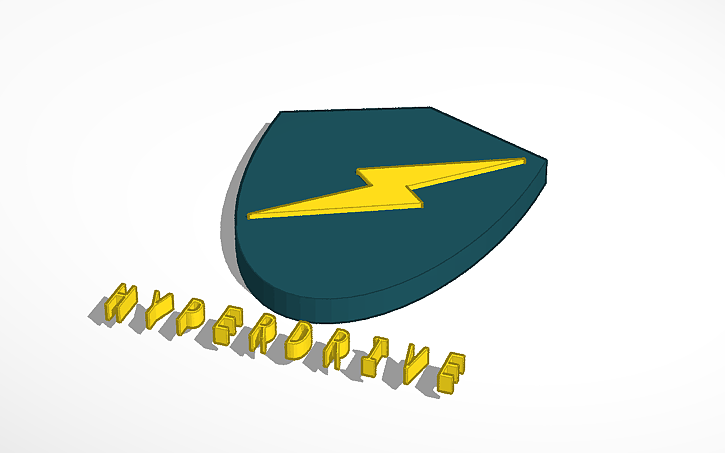 3D design HyperDrive Logo | Tinkercad