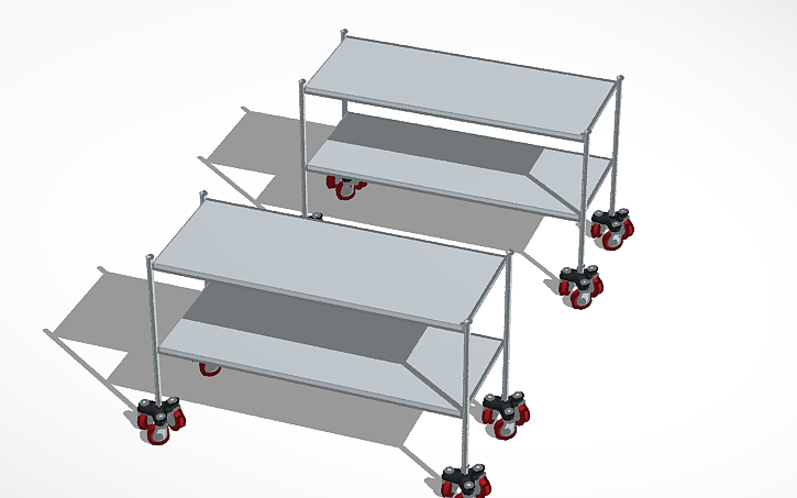 3D design utility cart + doctor's computer | Tinkercad