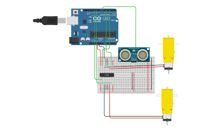 Circuit Design Servomotor Com Sensor De Presença Tinkercad