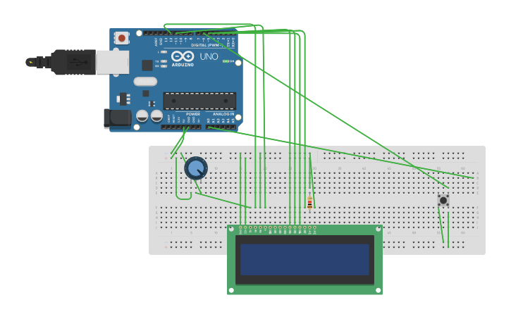 Circuit design lcd - Tinkercad