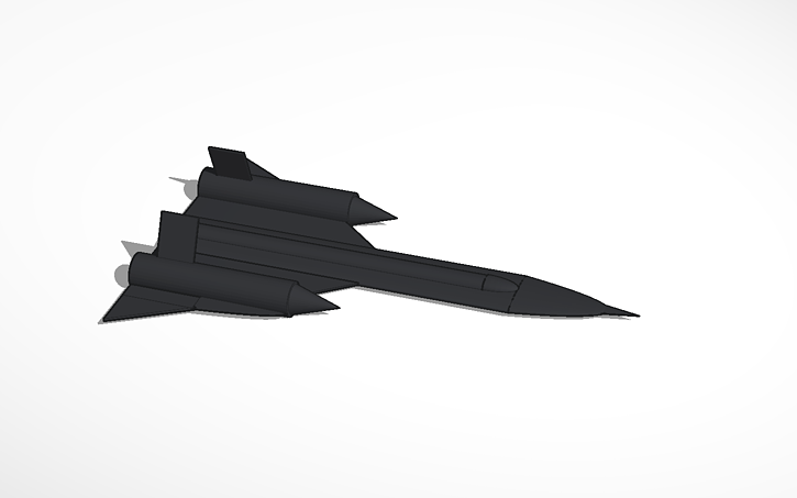 3D design SR71 Blacbird - Tinkercad