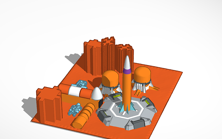 3D design Mars base - Tinkercad
