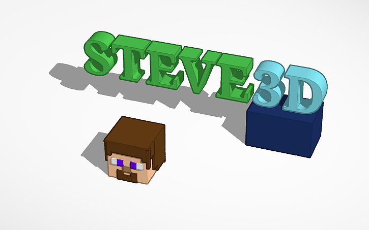 3D design STEVE DE MINECRAFT 3D - Tinkercad