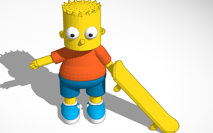 3D design Bart Simpson - Tinkercad