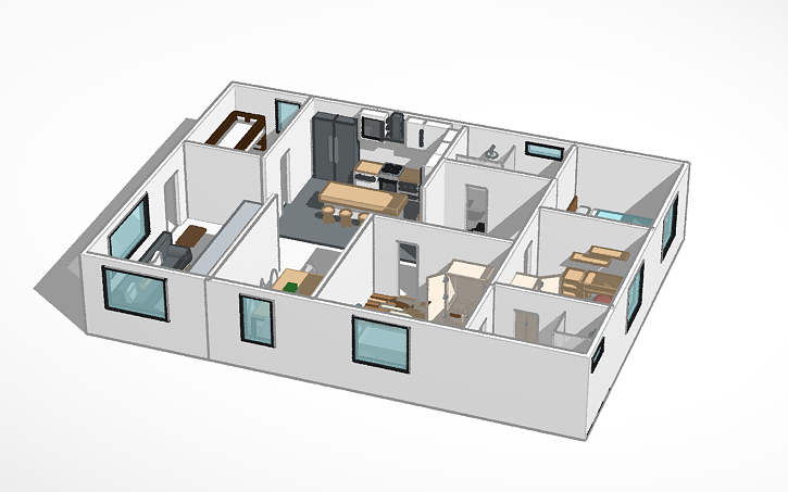 3D design FLOOR PLAN - Tinkercad