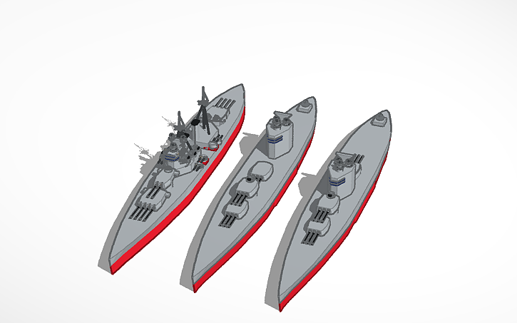 3D design HMS Rodney WIP - Tinkercad