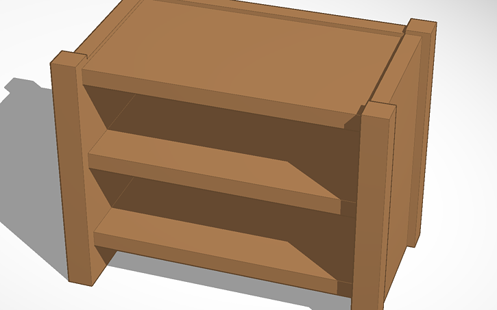 3d Design Bookshelf Tinkercad