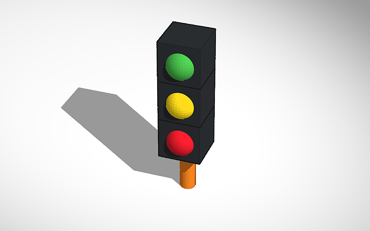 3D design semaforo - Tinkercad