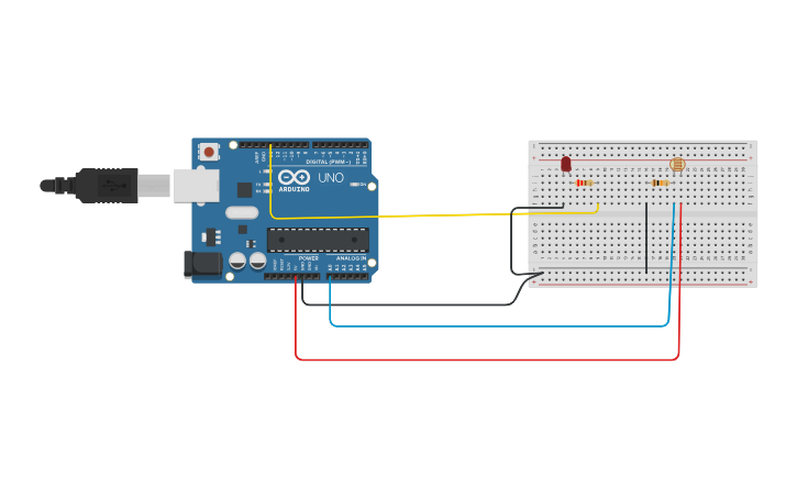 Circuit Design Control Led Using Photoresistor Tinkercad 