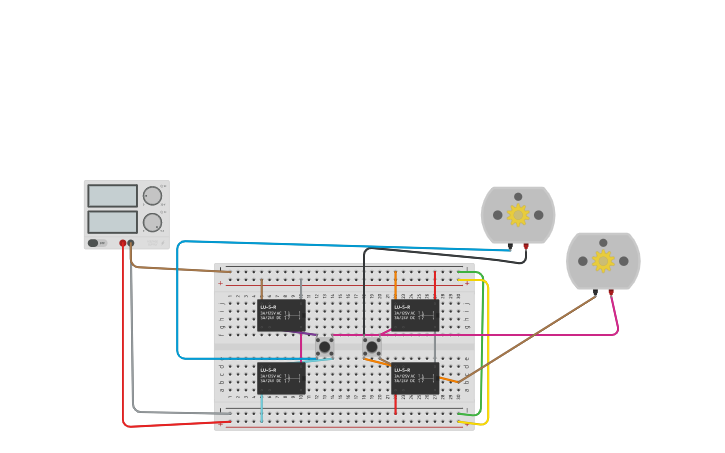 Circuit design Examen practico parcial 2 tinkercad - Tinkercad