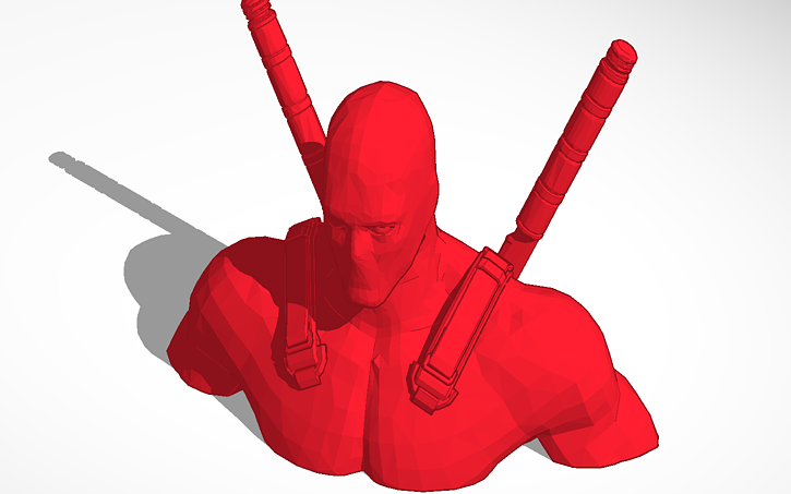 3D design Deadpool Pencil Topper | Tinkercad