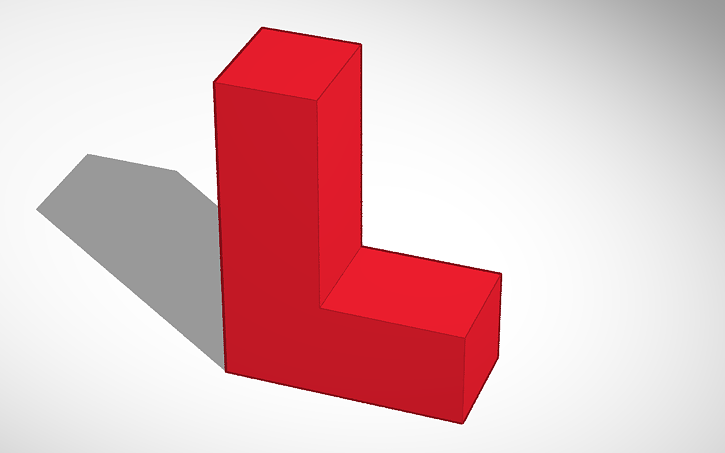 3D design L-Shape - Tinkercad