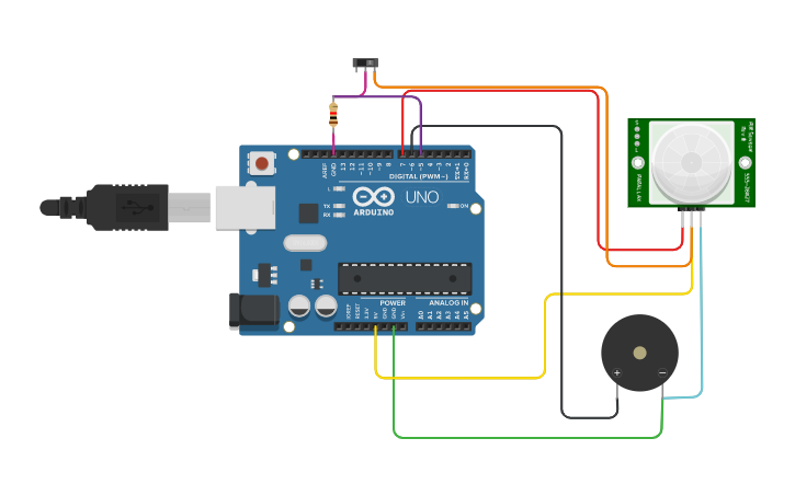 Circuit design SENSOR ANTI MALING BRYAN - Tinkercad
