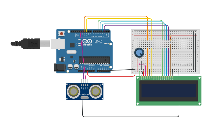 Circuit design Digital Visitor Counter - Tinkercad