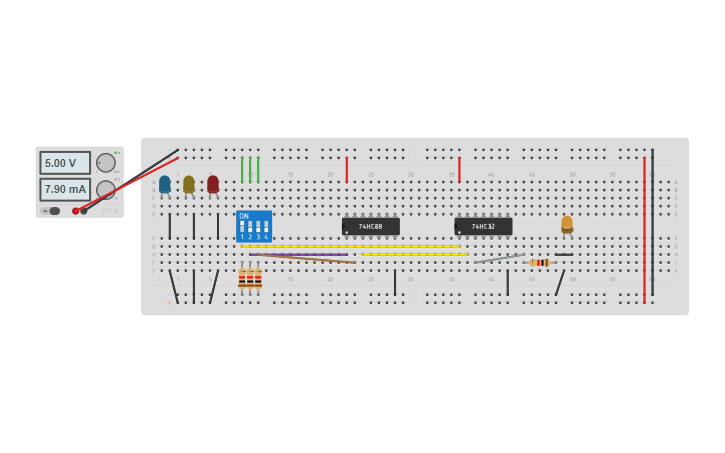Circuit design montaje fisico de un circuito1_2 lp | Tinkercad