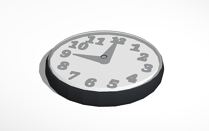 3D design clock- - Tinkercad