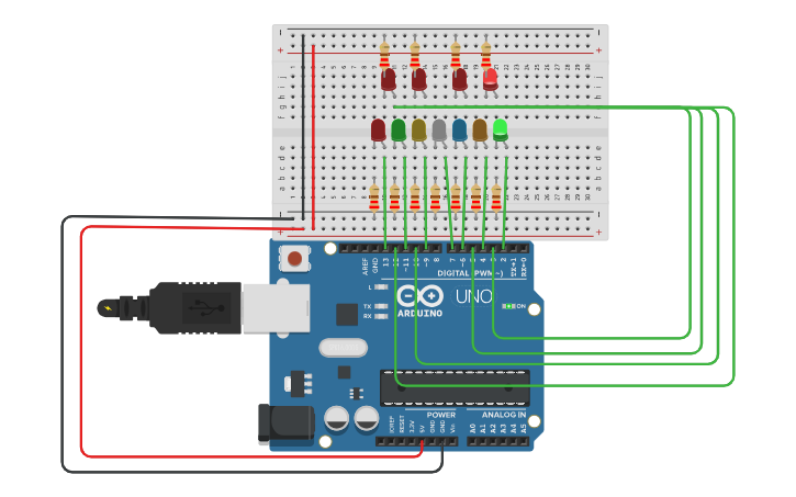 Circuit design 11 Acilir Kapanir Lamba Devresi | Tinkercad