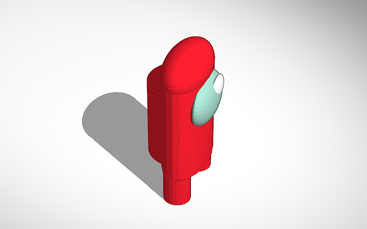 3D design among us red | Tinkercad