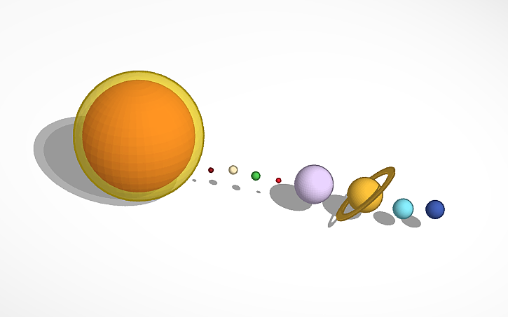 3d Design Solar System Tinkercad