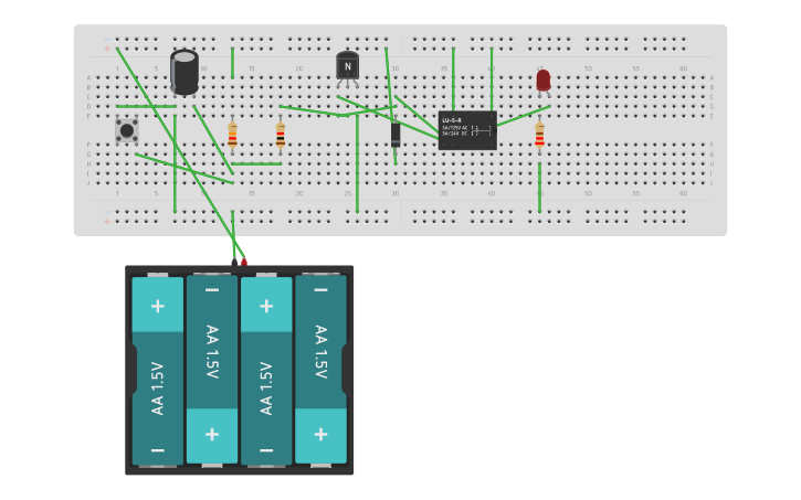 Circuit design temporizador con relé - Tinkercad