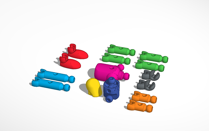 3D design Tinker Play Basic Figure - Tinkercad