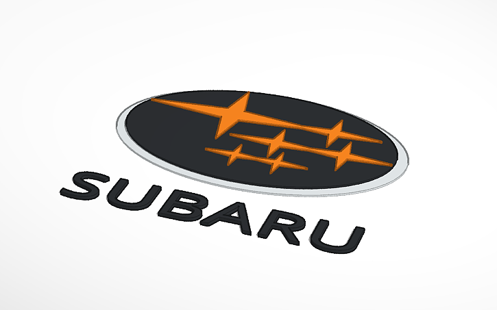 3D design Custom '04 Subie logo - Tinkercad