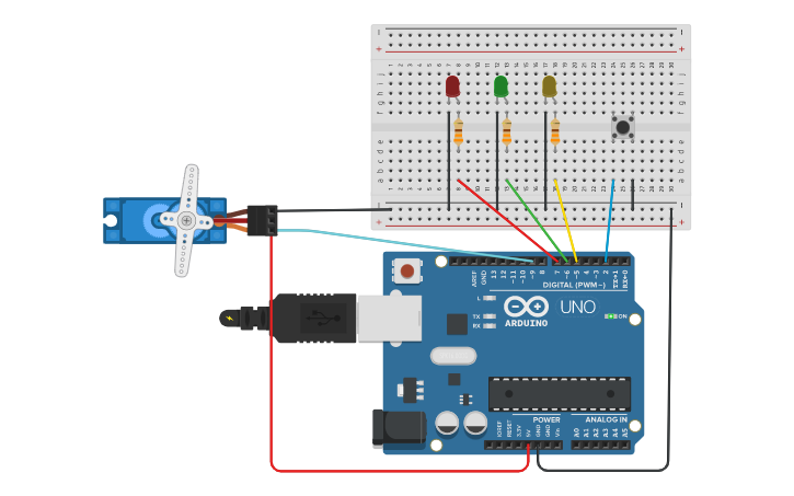 Circuit design ASCII Comm | Tinkercad
