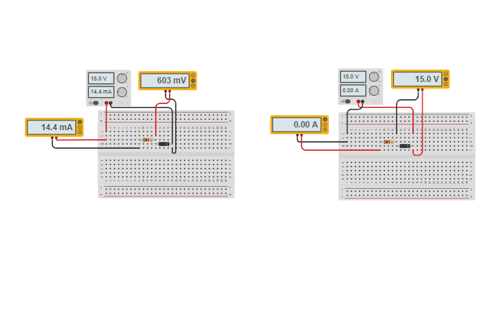 Circuit design I-V Diode | Tinkercad