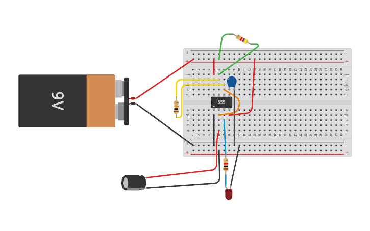 Circuit Design 555 Timer Clock Tinkercad