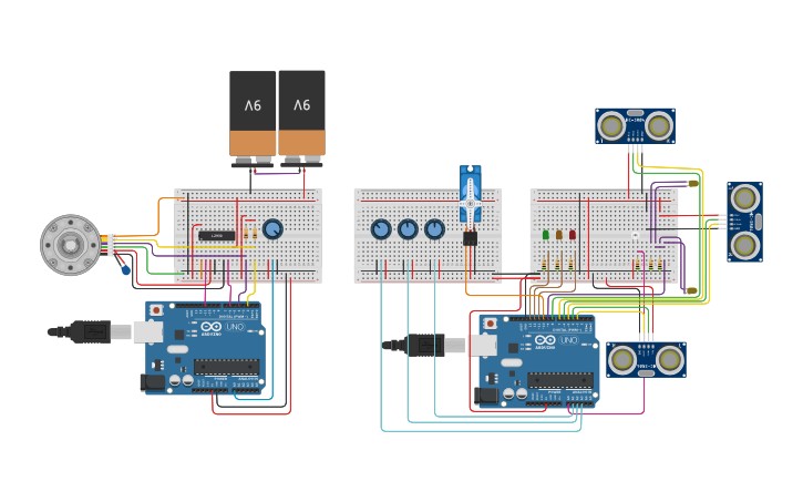 Circuit design CAR - Tinkercad
