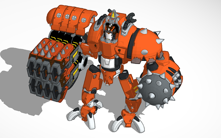 3D design mega mech - Tinkercad