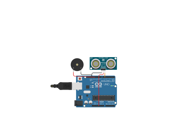 Circuit design Radar with Ultrasonic Distance Sensor - Tinkercad