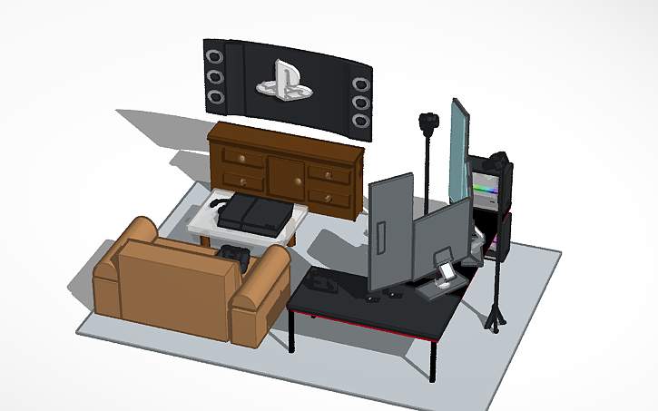 3D design Gaming Setup!!!! - Tinkercad