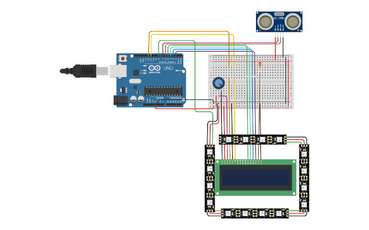 Circuit design Projet SPI - Tinkercad