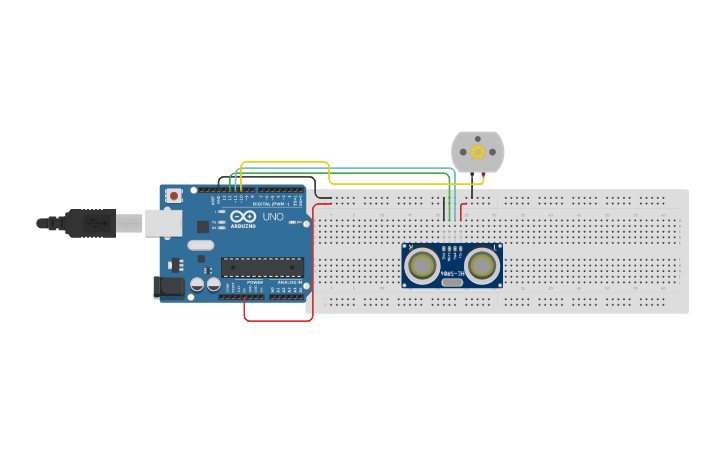 Circuit design Arduino sensor con motor Fernando Marín - Tinkercad