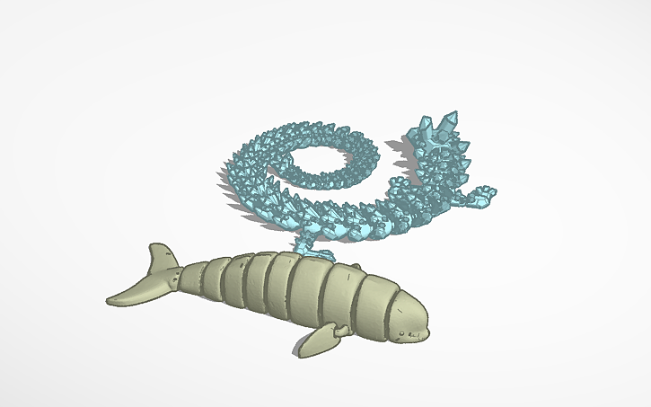 3d Design Articulated Crystal Dragon Tinkercad
