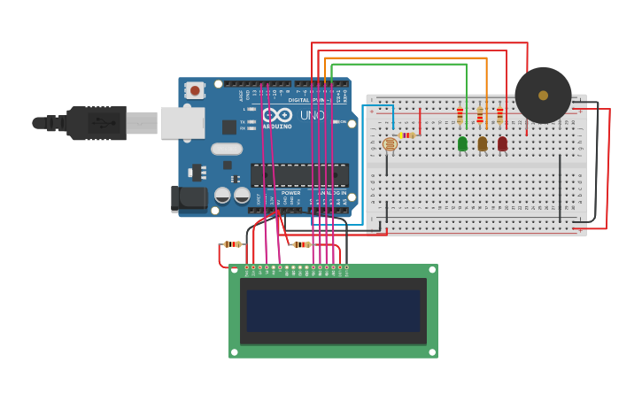 Circuit design LDR SENSOR - Tinkercad