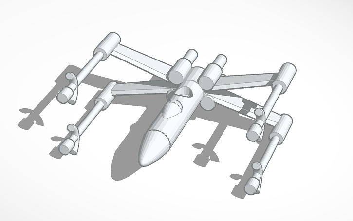 3D design X-wing - Tinkercad