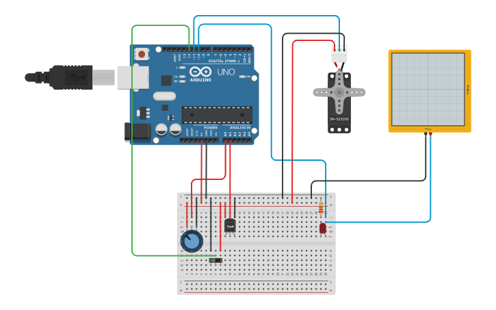 Circuit design Copy of Activity 3. Sensors and actuators with Arduino | Tinkercad