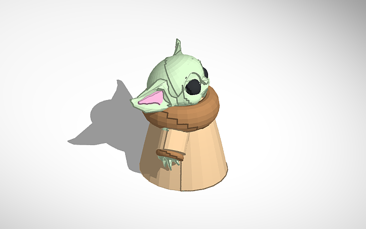 3D design Baby yoda - Tinkercad