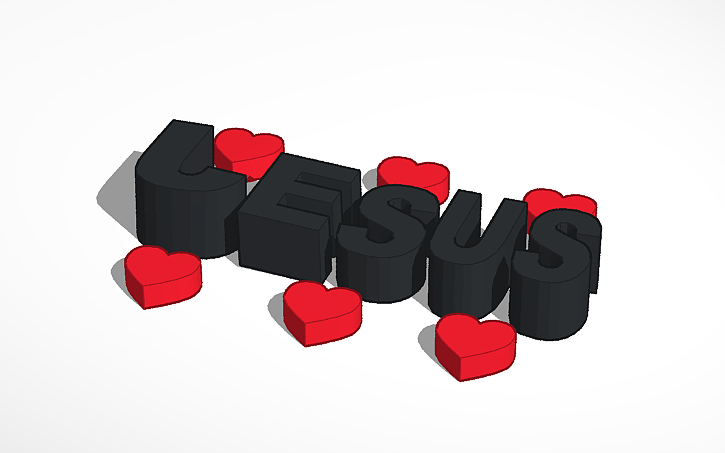 3D design 3D Jesus Sign | Tinkercad