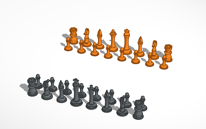 3D design Chess Set - Tinkercad
