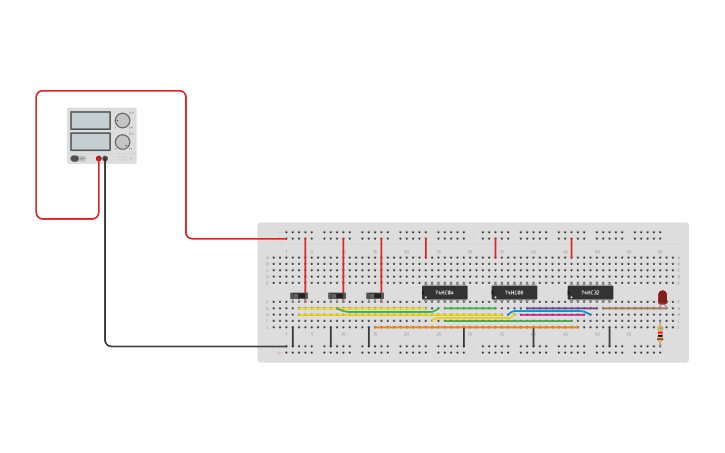 Circuit design Using basic gates | Tinkercad