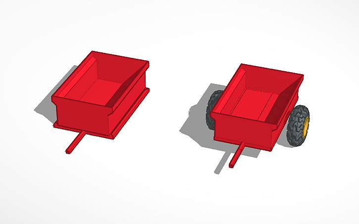 3D design RC crawler trailer - Tinkercad