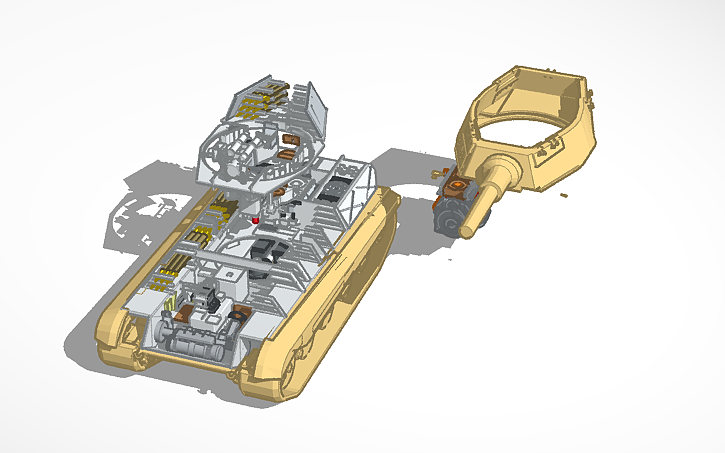 3D design King Tiger Tank Model Interior | Tinkercad