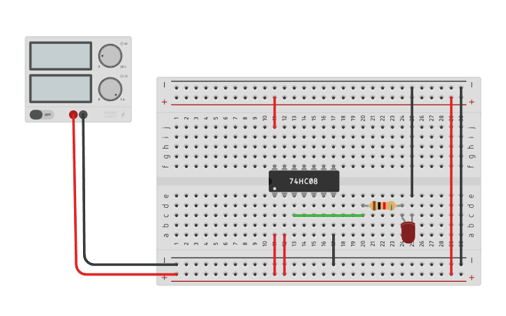 Circuit design AND Gate Operation - Tinkercad