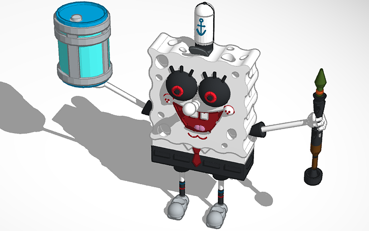 3D design Evil SpongeBob - Tinkercad