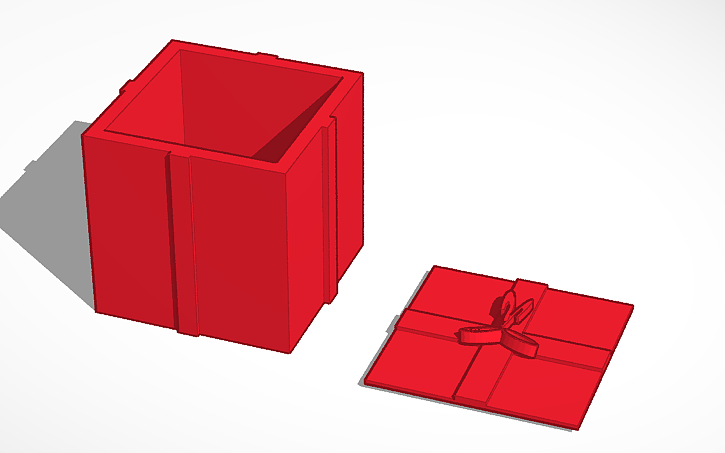 3D design gift box - Tinkercad