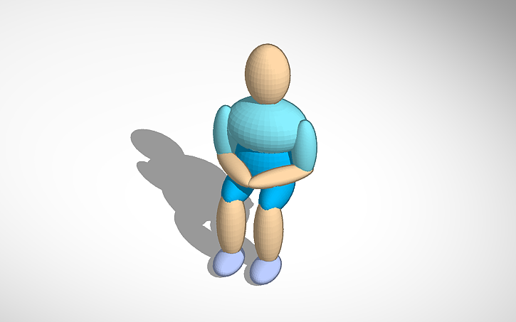3D design person sitting - Tinkercad